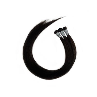 Cina 100% Vergine umana russa Remy estensioni di capelli spessa fine legato a mano tessuto senza perdita in vendita