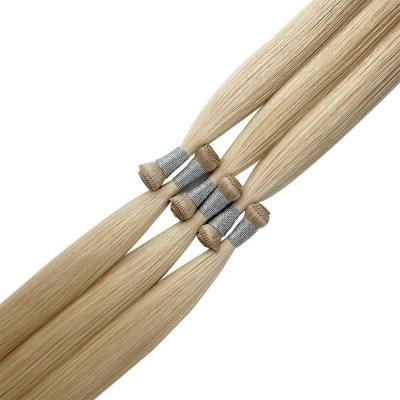 Cina Genius Weft Upgrade Handtied Weft Morbido e sottile Colore scuro Estensione dei capelli Senza perdita in vendita