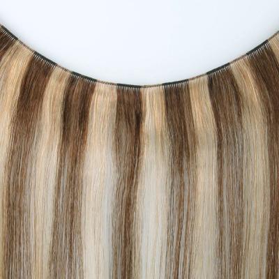 Cina Genius Weft Upgrade Handtied Weft Morbido e sottile Colore scuro Estensione dei capelli Senza perdita in vendita