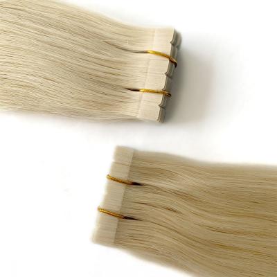 Cina Estensioni di capelli Cuticule completa allineata Mini Nastro doppio disegnato 613 bionda 20 pollici dritto in vendita