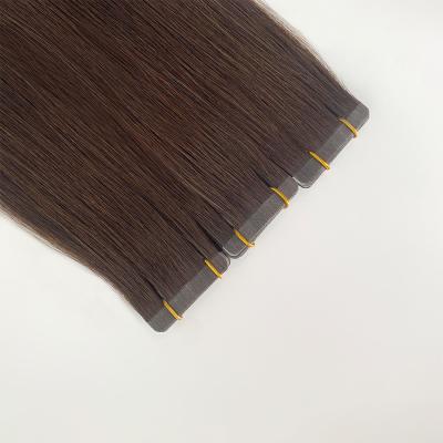 Cina 100% capelli umani Silky Straight Extensions Venditore Colore naturale Nastro europeo in capelli Remy in vendita