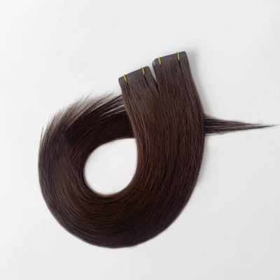 Cina 100% capelli umani Silky Straight Extensions Venditore Colore naturale Nastro europeo in capelli Remy in vendita