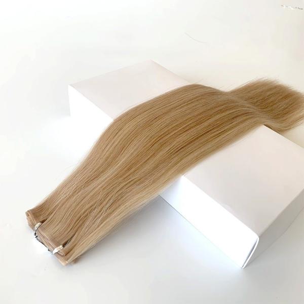 Quality Full Payment Double Drawn Flat Track Russian Remy Human Hair Skin PU Weft Hair for sale