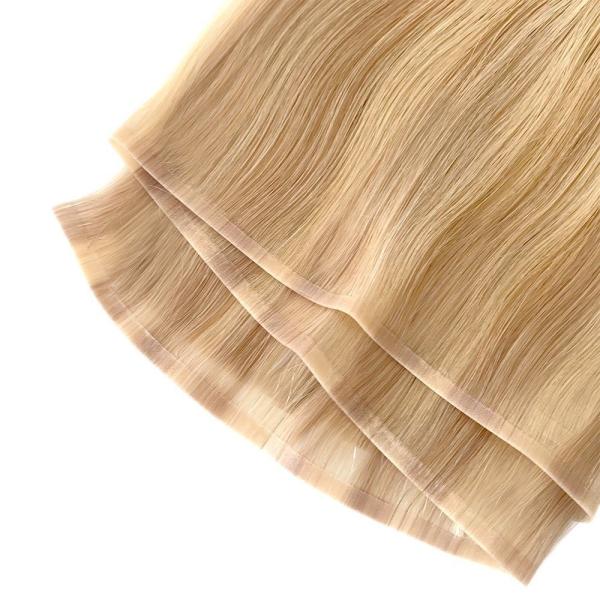 Quality Full Payment Double Drawn Flat Track Russian Remy Human Hair Skin PU Weft Hair for sale