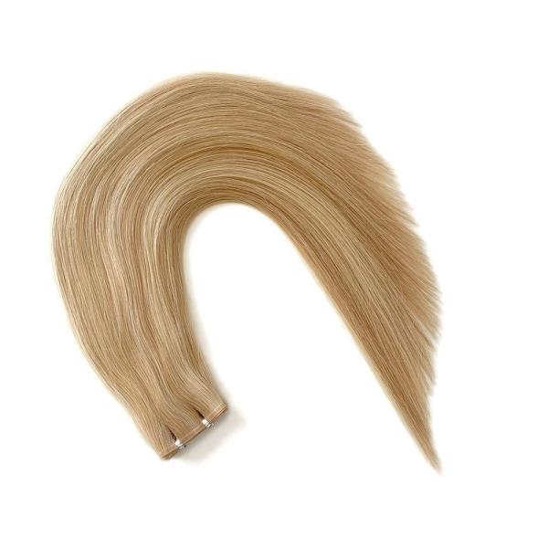Quality Russian Double Drawn Human Hair PU Skin Weft Extensions Straight Style Customization for sale