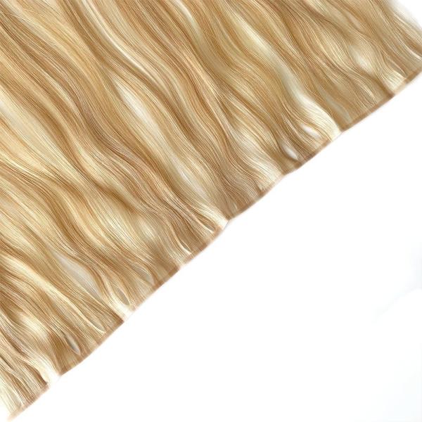 Quality Russian Double Drawn Human Hair PU Skin Weft Extensions Straight Style for sale