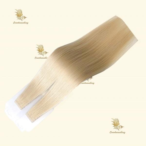 Quality Unprocessed Human Hair Double Drawn European Seamless Hair Extension with Straight Texture for sale
