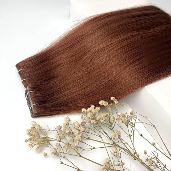 Quality Remy Hair Cambodian Hair Vendor Dark Color Bone Straight Hair Invisi Tape in Extensions for sale