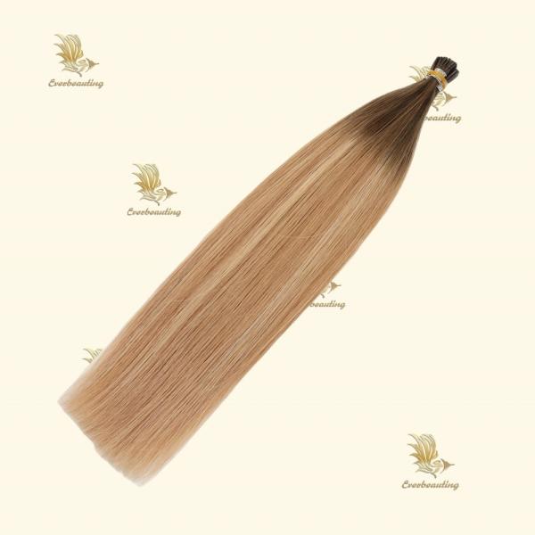 Quality 2024 Popular Balayage Colors Double Drawn Keratin I Tip Hair Extensions for Remy for sale