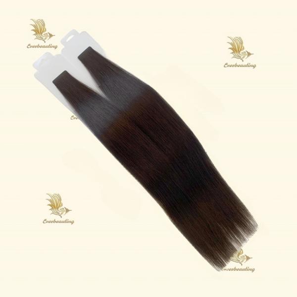 Quality Dyeable European Human Hair Double Drawn Slim Tape Ins Narrow Edge Invisible for sale