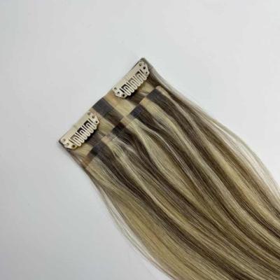 Cina Qingdao Customized Request 100% Remy Capelli umani cinesi senza cuciture PU Clip in capelli in vendita
