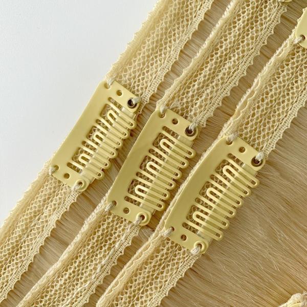 Quality 100% Human Hair Clip Ins Blonde Color 30 Day Return refunds Clip-in Hair for sale