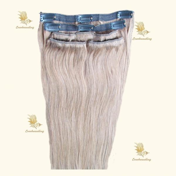 Quality 120g/PC Muti-Color Clip on Hair Extensions Human Hair Clip Ins with Muti-Color for sale