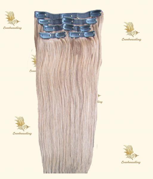 Quality Remy Hair Thick End Raw Hair Seamless Clip in Extensions without Seam for Full for sale