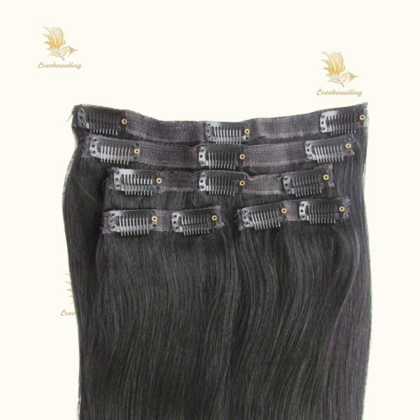 Quality Remy Hair Thick End Raw Hair Seamless Clip in Extensions without Seam for Full for sale