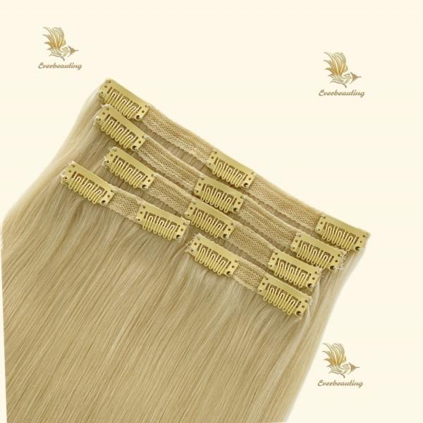 Quality 100g /pc Human Hair Unprocessed Virgin Remy Russian Hair Lace Clip in Hair for sale