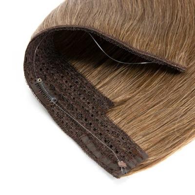 China Remy Haloin Hair Extensions Human Hair with Pre-Bonded Style and Invisible Headband for sale