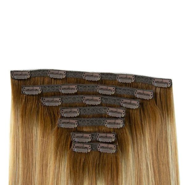 Quality 16-24 Inch 150g Clip in Human Hair Extensions Double Weft Various Length Options for sale
