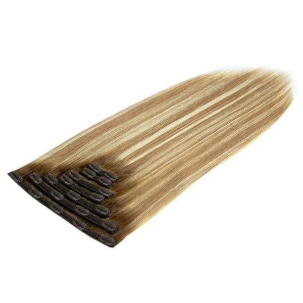 Quality 16-24 Inch 150g Clip in Human Hair Extensions Double Weft Various Length Options for sale
