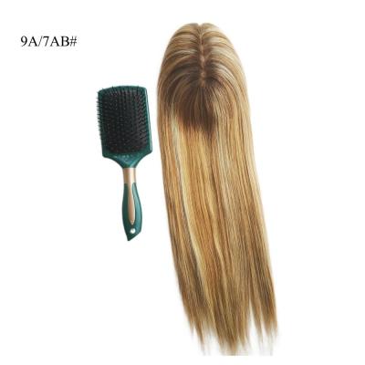 China Cabelo Europeu 100% de cabelo humano brasileiro Toppers para mulheres Mono Base de seda mulheres Toupee à venda