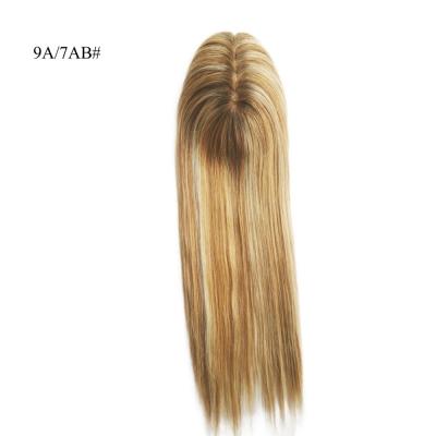 China Cabelo Europeu 100% de cabelo humano brasileiro Toppers para mulheres Mono Base de seda mulheres Toupee à venda