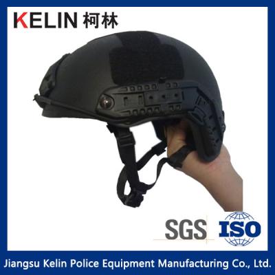China NIJ IIIA 9mm Kevlar  Black Fast Bulletproof Helmet with Test report for sale