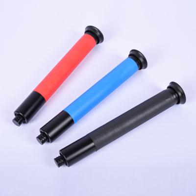 China Auto Lock Steel Collapsible Baton with colorful rubber handle for Self Defense for sale