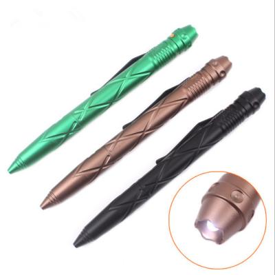 China Self Defensive 6061 aviation aluminum alloy Tactical Pen with LED light for sale