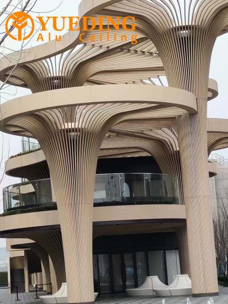 Quality Curved Art Shapes Custom Aluminum Panels 2.5mm For Building'S Walls / Ceilings for sale