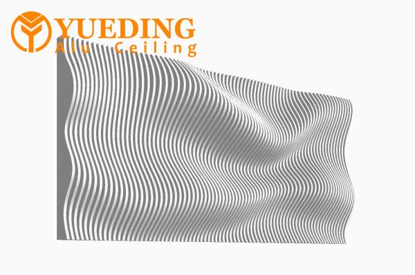 Quality Arc Bent Aluminum Square Ceiling Wall Special Ventilated Art Modeling 2.0mm for sale