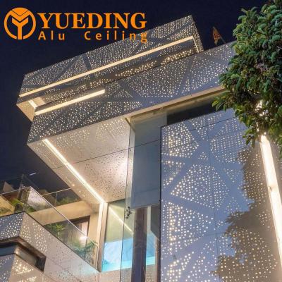China Outdoor Perforated Aluminium Mesh Architecture Metal Alloy Facade Plate for Cladding Panel for sale