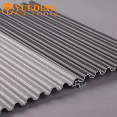 China Concave Aluminum Corrugated Panels Rustproof 1.5mm For Wall Covering for sale