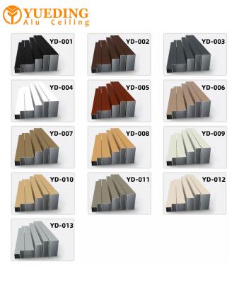 China Imitation Wood Grain 6061 Aluminum Square Pipe For Wall Ceiling for sale