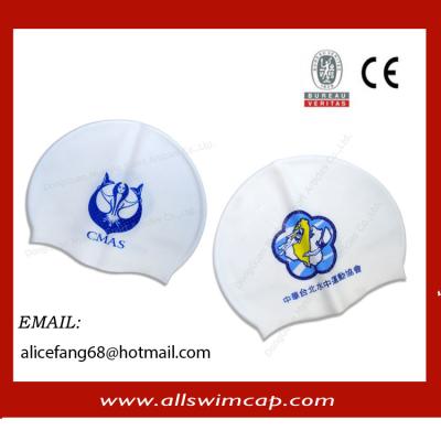 China colorful rubber silicone swim caps for sale