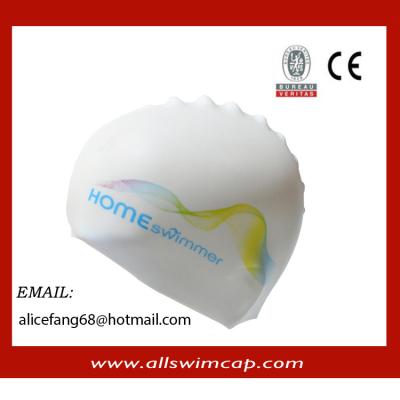 China 2014 wrinkle free silicone adult custom swimming caps for sale