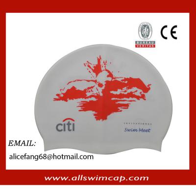 China Adult RUBBER silicone customized swimming hats for sale