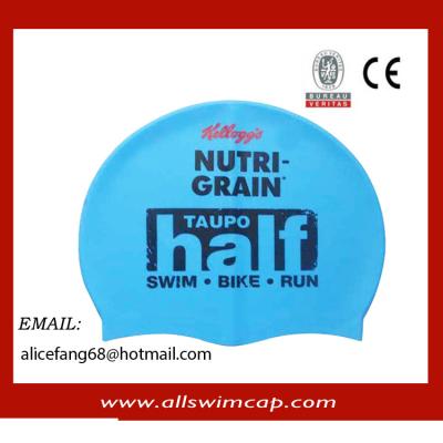 China Triathlon silicone swim hat for sale