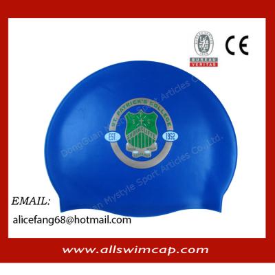 China Colorful Adult custom rubber swimming cap for sale