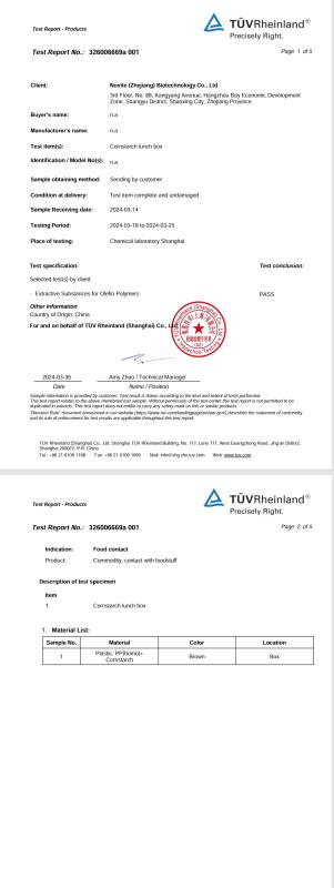 TUV Test report - Nowet(zhejiang) Biotechnology Co.,Ltd