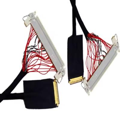 China Industrial Automation Black Color Low-Voltage Display Serial Cable with LVDS Connector Type for sale