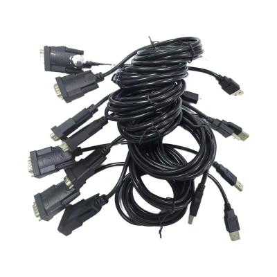 China DB9 D-SUB 9-Pin Male-Female VGA Coaxial Cable Assembly 0-180 Miniature PVC Jacket Monitor Speaker Microphone DVD Player 4K for sale