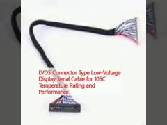 Tipo de conector LVDS: cable en serie de pantalla de bajo voltaje para temperatura y rendimiento de 105 °C
