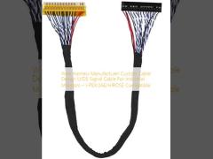 Fabricante de chicotes elétricos Cabo personalizado Design de cabo de sinal LVDS para monitores industriais – Compatível com I-PEX/JAE/HIROSE