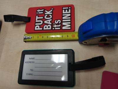 China Promotional Soft PVC Rubber Luggage Tag for sale