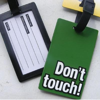 China Promotional Soft PVC Rubber Luggage Tag for sale