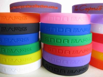 China Give Away Logo Printed Silicone Wristband for sale