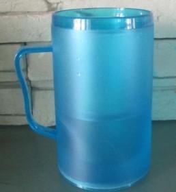 China Transparent plastic ice mug,frosty mug for beer for sale