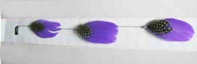 China Big Purple Feather Hair Clips for sale