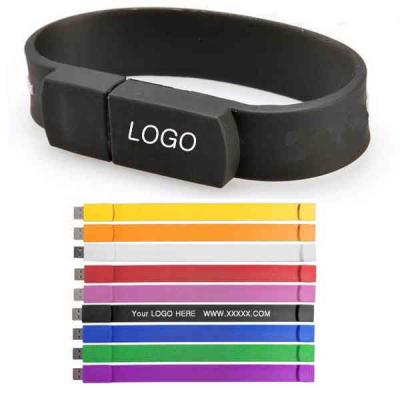 China Silicone bracelet USB drive for sale