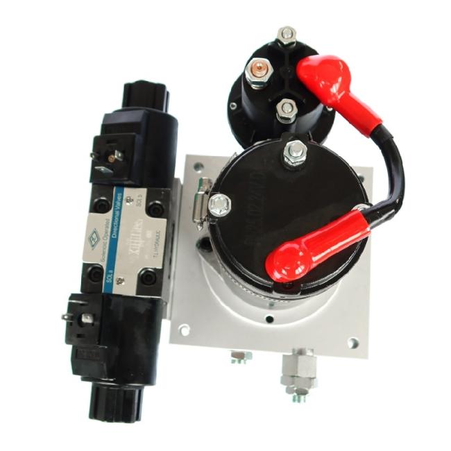 DC 24V Hydraulic Power Unit - Side View